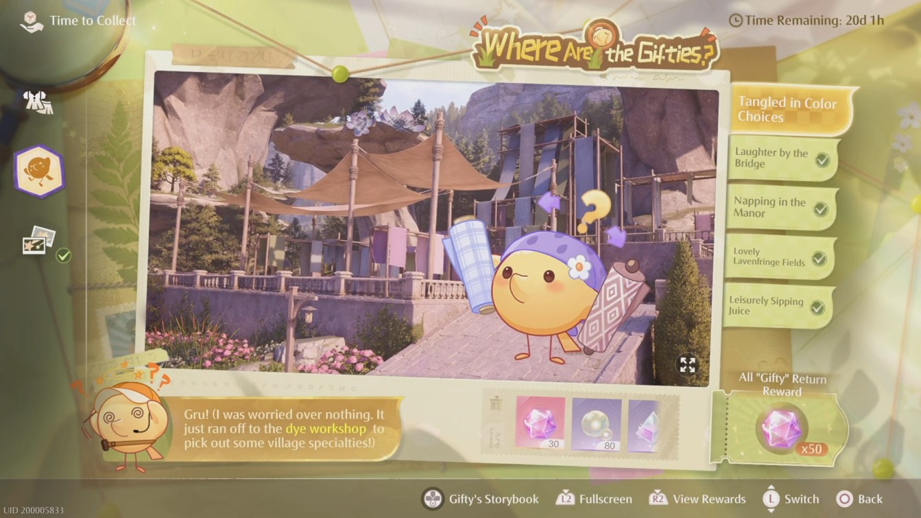 Infinity Nikki: Tangled in Color Choices Gifty Location