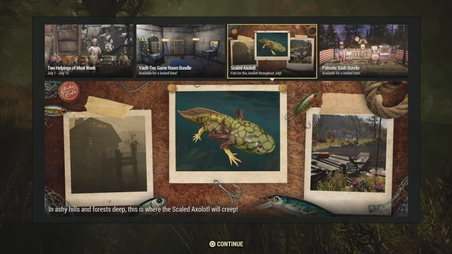 Where to Find July Axolotl in Fallout 76